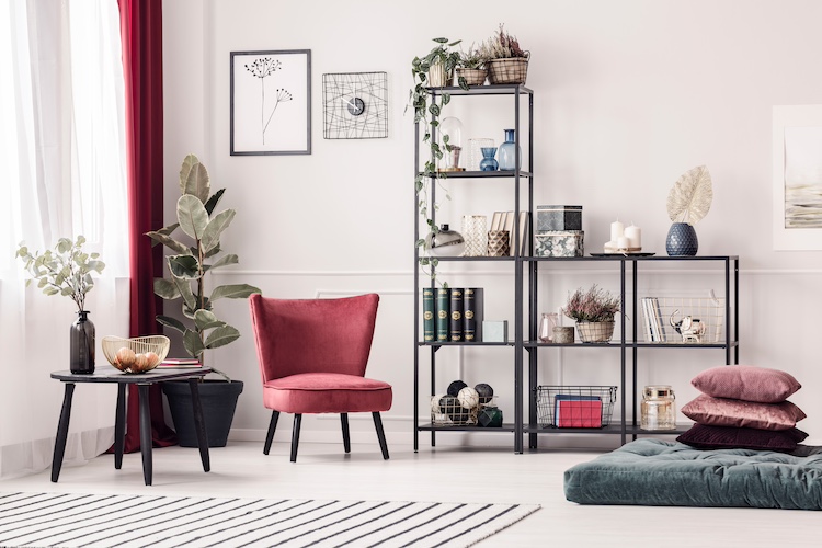 Come abbinare il color vinaccia in casa